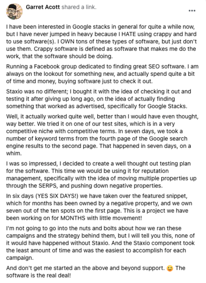 Staxio - SEO Stacks